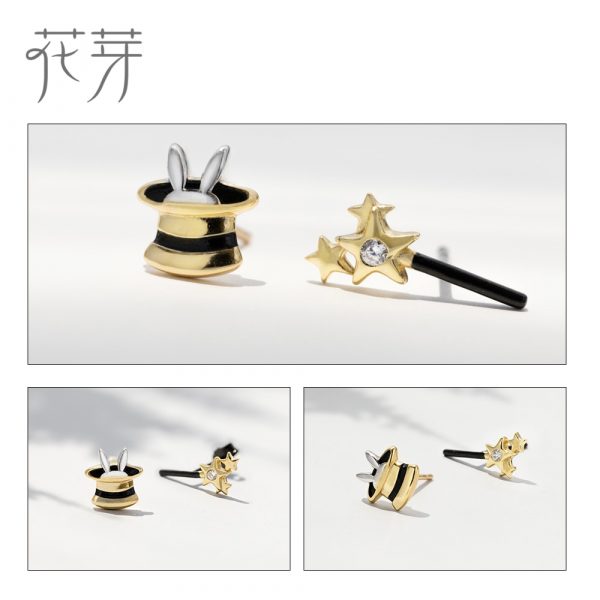 Magic Hat And Magic Wand Earrings - Thaya Jewels